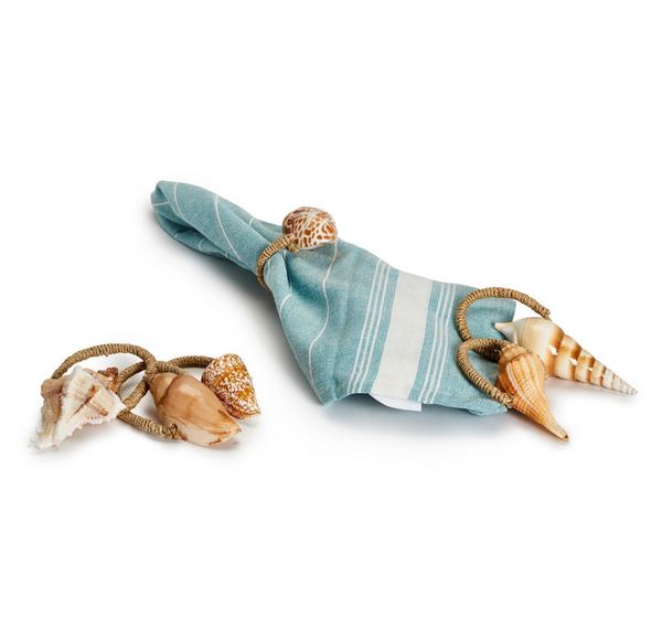 Seashell Napkin Ring with Jute Ring Assorted 6 Styles | FREE SHIPPING | A DODSON'S – A. Dodson's