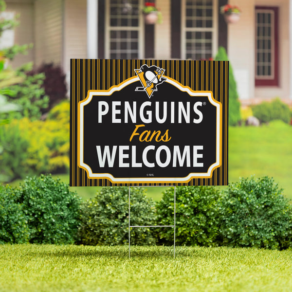 Pittsburgh Penguins Coroplast Yard Sign, "Fans Welcome" – A. Dodson's