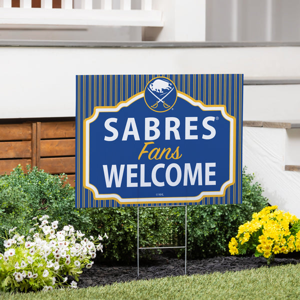 Buffalo Sabres Coroplast Yard Sign, "Fans Welcome" – A. Dodson's