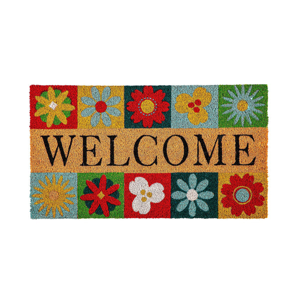 Big Bold Florals Welcome Tiles Coir Mat – A. Dodson's
