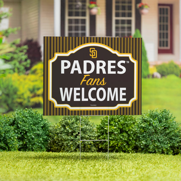 San Diego Padres Coroplast Yard Sign, "Fans Welcome" – A. Dodson's