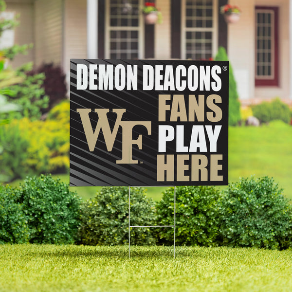 Wake Forest University Coroplast Yard Sign "Fans Play Here" – A. Dodson's