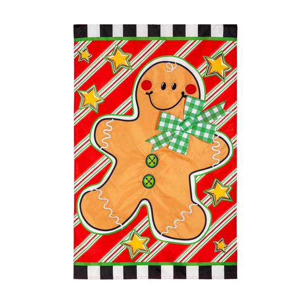 Patterned Gingerbread Man Applique House Flag – A. Dodson's