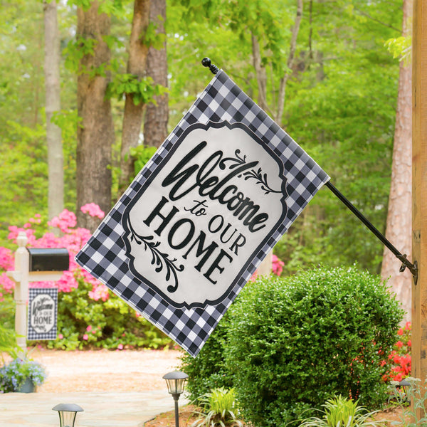 Classic Welcome Home House Applique Flag – A. Dodson's