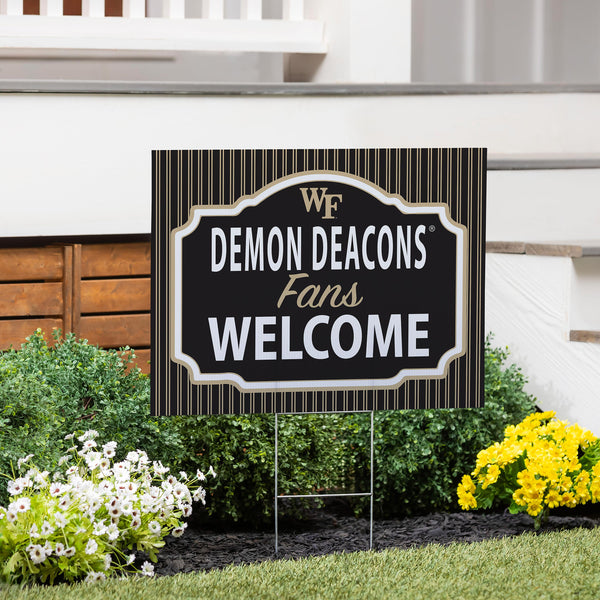 Wake Forest University Coroplast Yard Sign, "Fans Welcome" – A. Dodson's