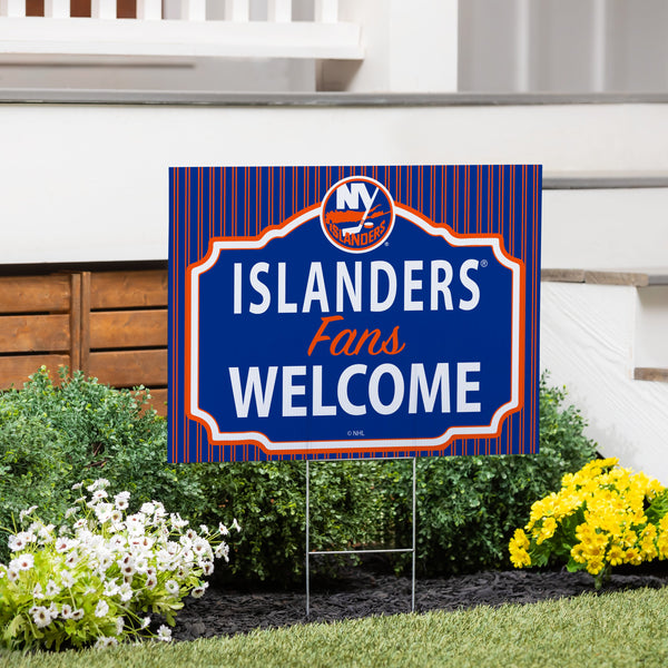 New York Islanders Coroplast Yard Sign, "Fans Welcome" – A. Dodson's