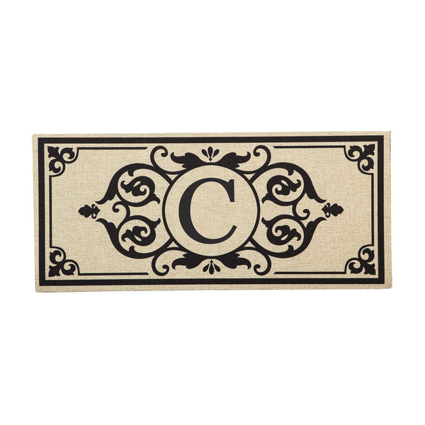 Cambridge Monogram Burlap Sassafras Switch Mat, Letter C – A. Dodson's