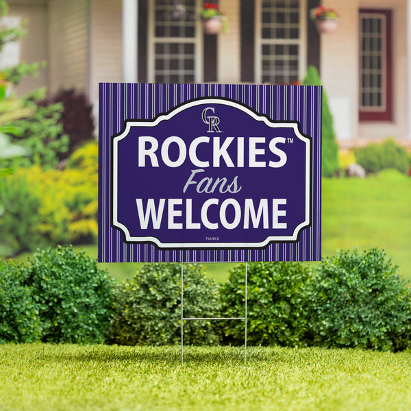 Colorado Rockies Coroplast Yard Sign, "Fans Welcome" – A. Dodson's