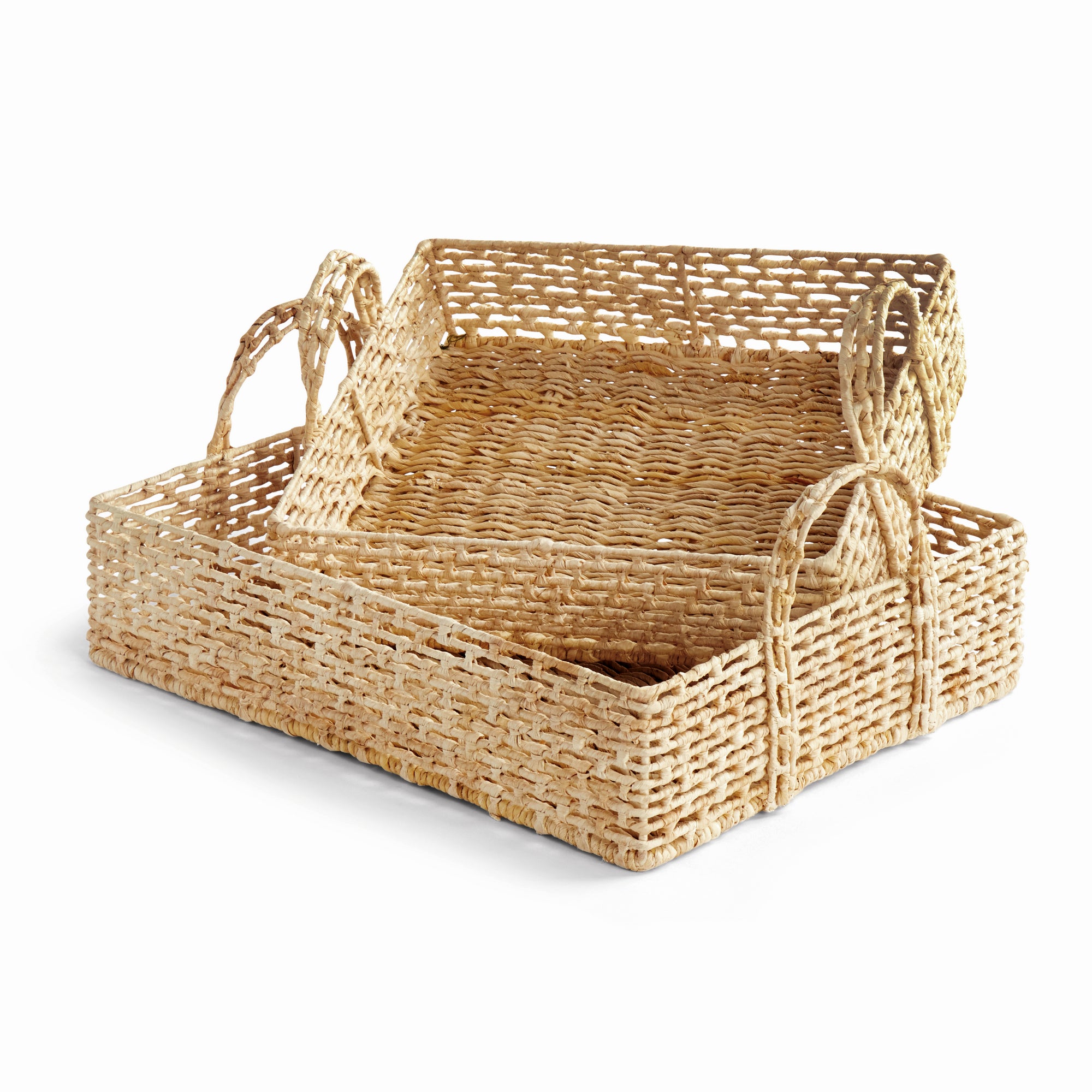 JULIET ABACA NESTING RECTANGULAR TRAYS, SET OF 2 – A. Dodson's