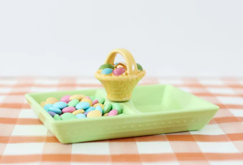 NORA FLEMING A TISKET A TASKET BASKET W EGGS MINI A214|FREE SHIPPING