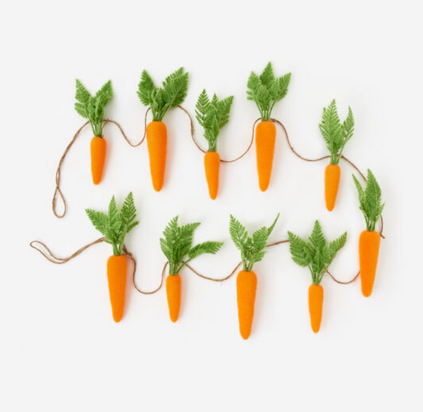 Flocked Carrot Garland, PVC/Jute, 108" | FREE SHIPPING | A DODSON'S – A ...