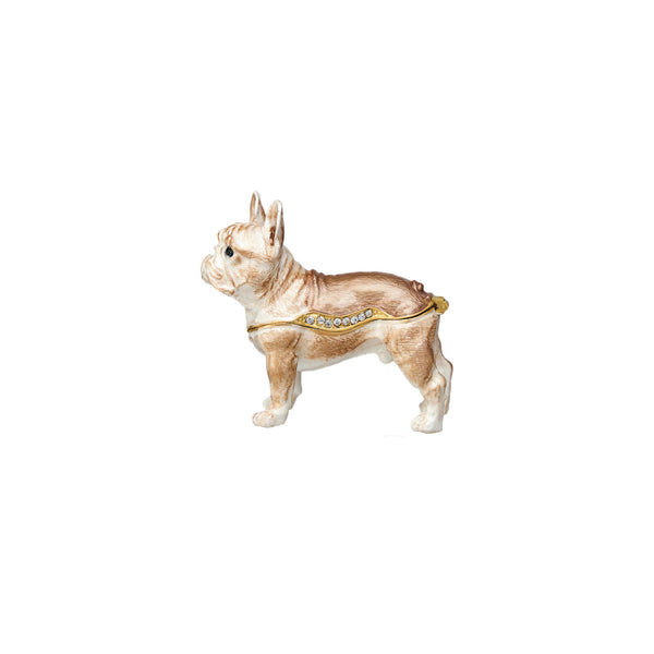 Enameled Metal French Bulldog Shaped Trinket Box w/ Jewels – A. Dodson's