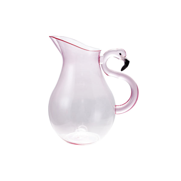 2-1/2 Quart Acrylic Pitcher with Flamingo Handle, Pink & Black – A ...
