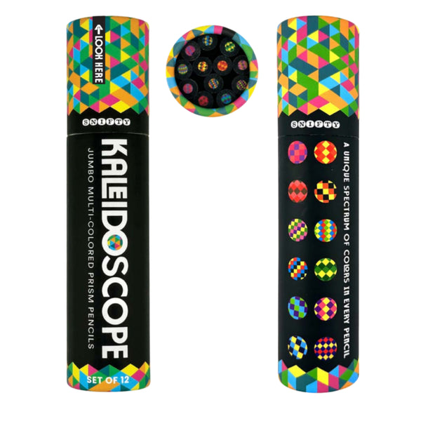 SNIFTY Kaleidoscope 12 Jumbo Multi-Colored Prism Pencils| FREE SHIPPING ...