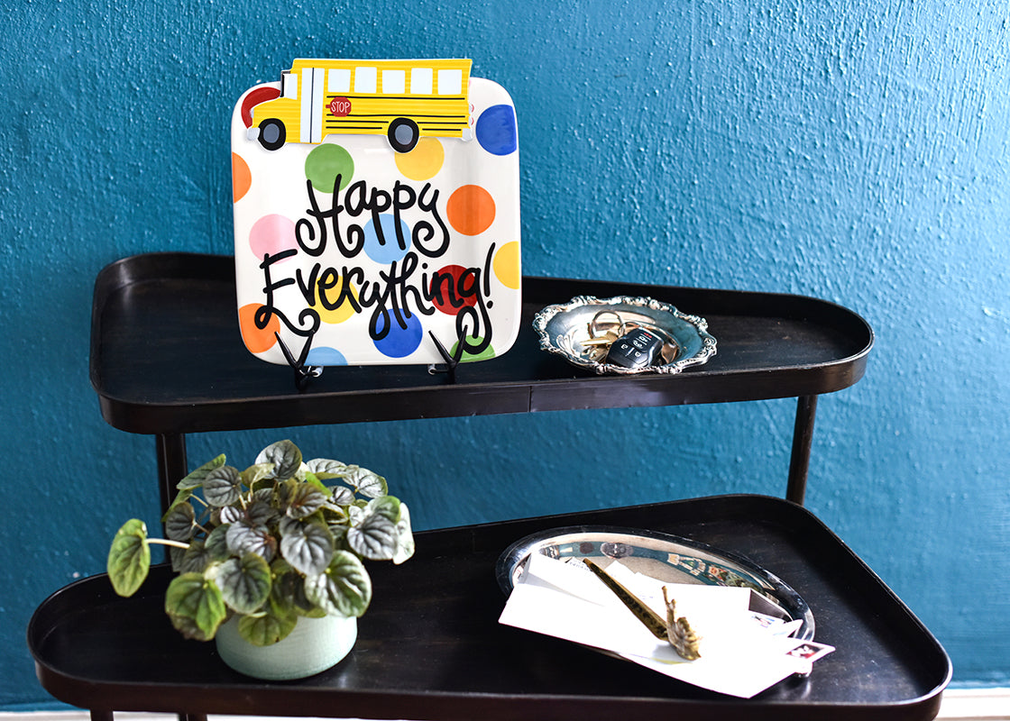HAPPY EVERYTHING BRIGHT DOT MINI PLATTER | FREE SHIPPING | A DODSON'S